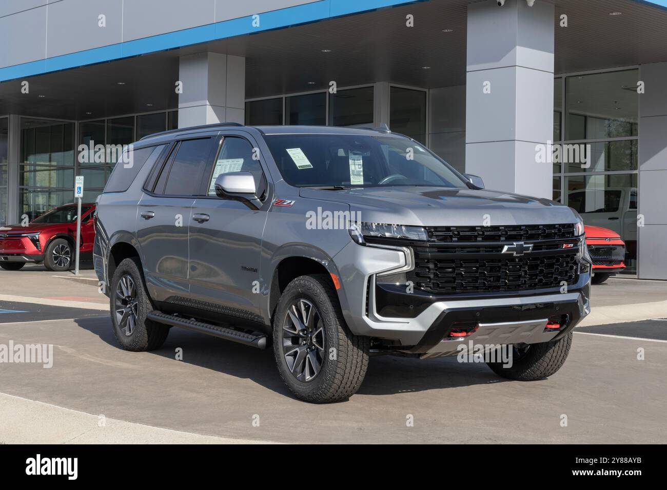West Harrison - September 22, 2024: Chevrolet Tahoe 4WD Z71 SUV display ...