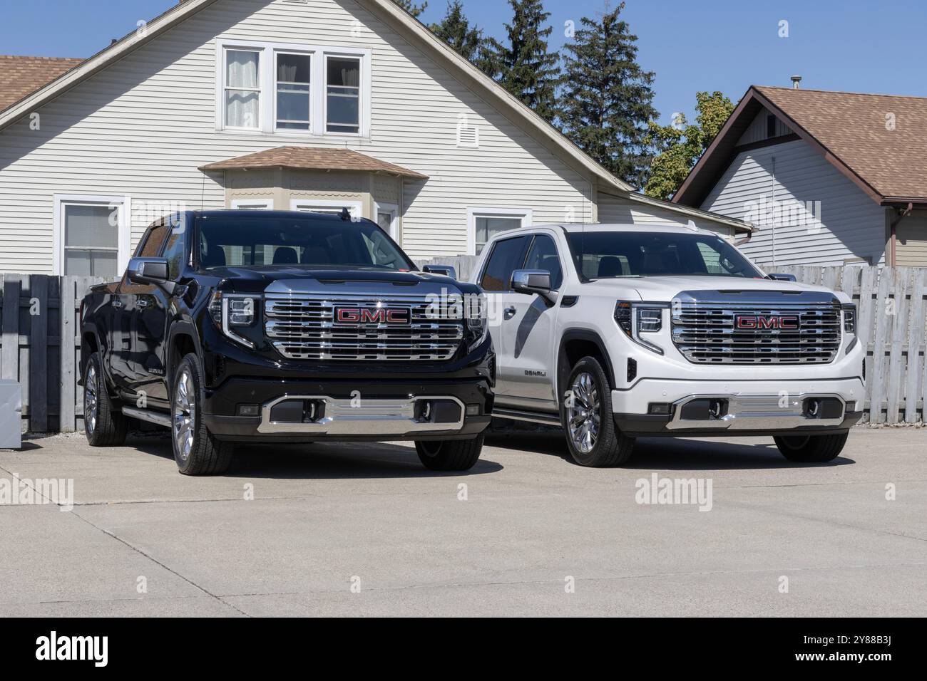 Lafayette - October 2, 2024: GMC Sierra 1500 display. GMC offers the ...
