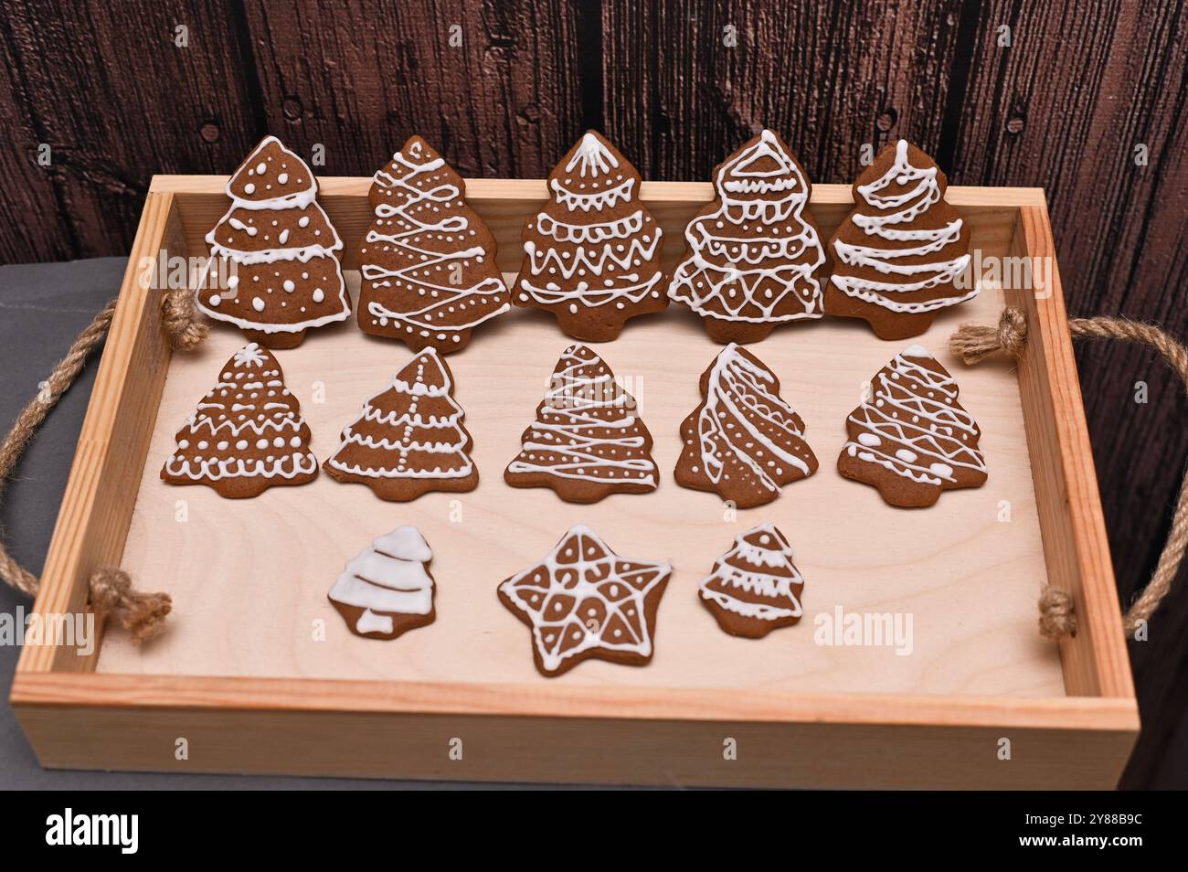 Christmas gingerbread cookies. gingerbread in the shape of a Christmas ...