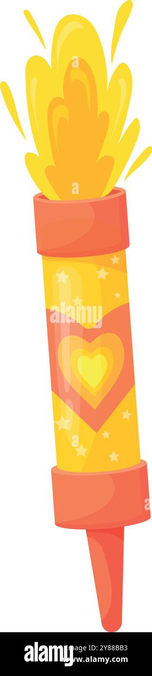 Petard fire cracker. Cartoon pyrotechnic sparkling icon isolated on ...