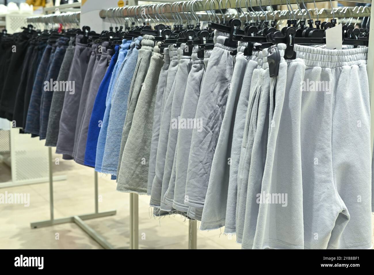 Clothing rack shorts hi-res stock photography and images - Alamy