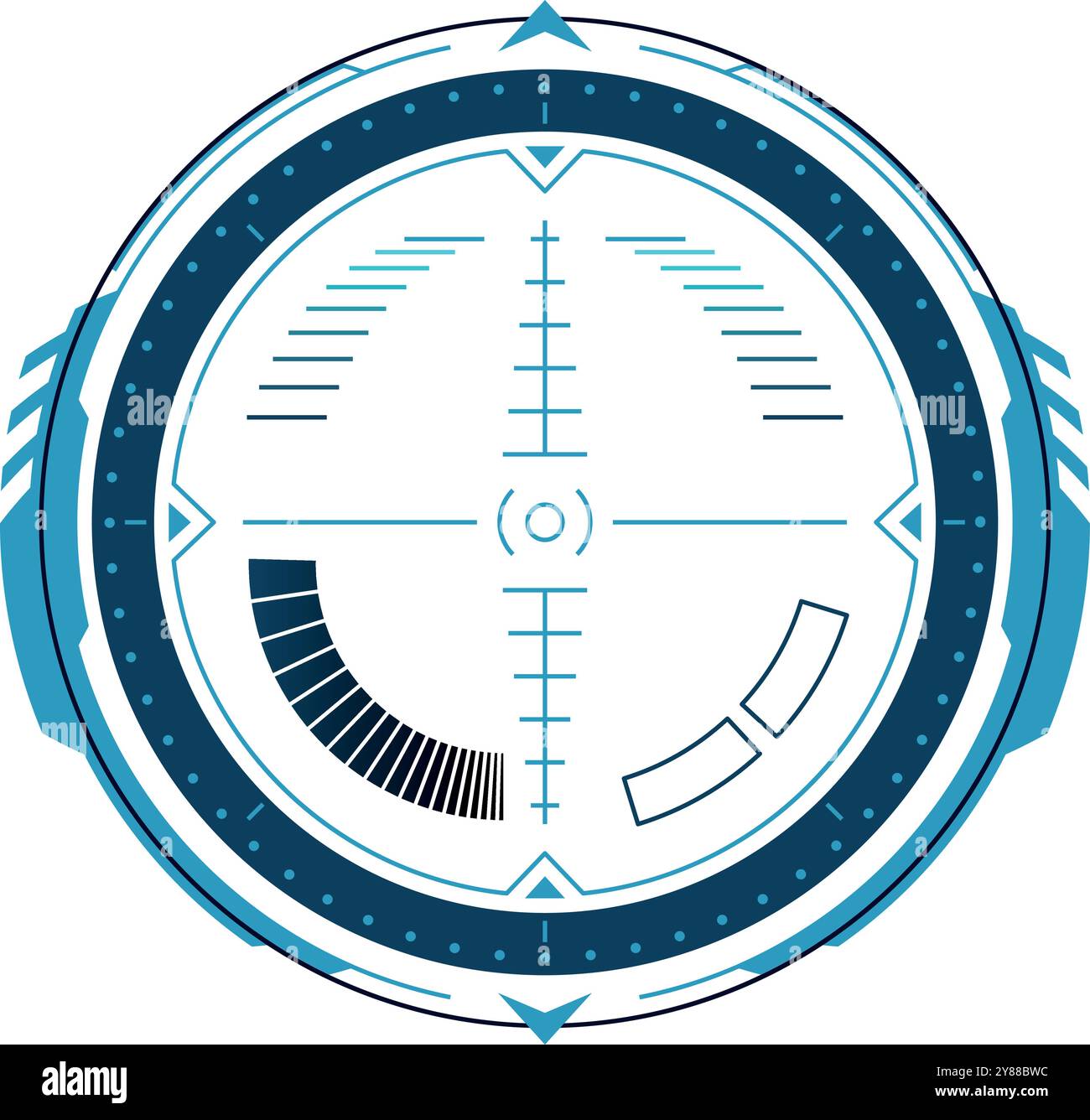 Hud target. Tech interface ui aim circle isolated on white background Stock Vector Image & Art ...