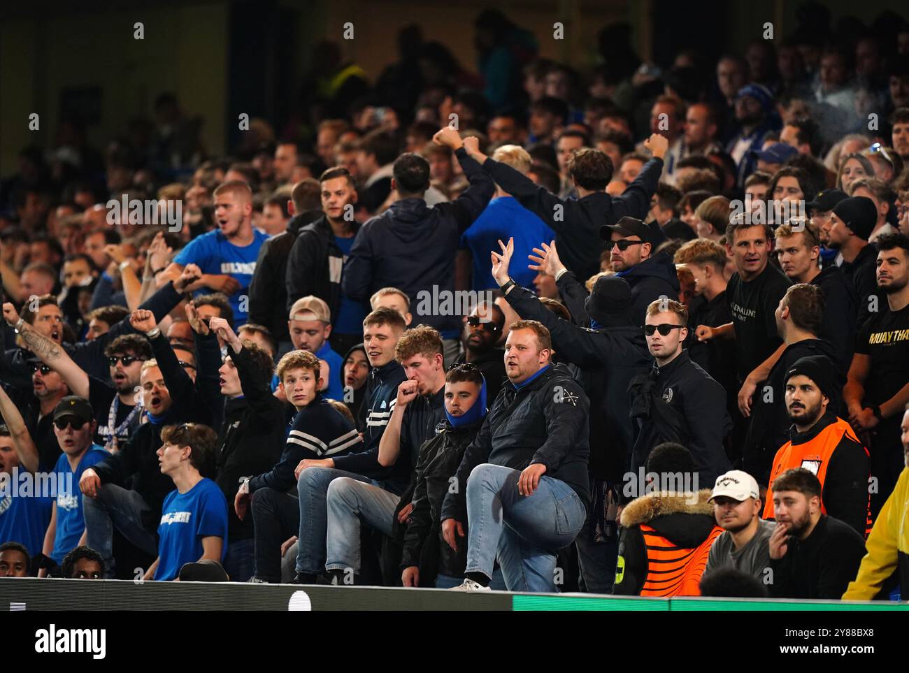 Gent fans in the stands during the UEFA Conference League match at ...