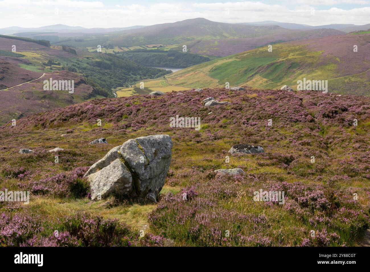 Expansive Landscape of Luggala and Lough Dan in Wicklow Mountains ...
