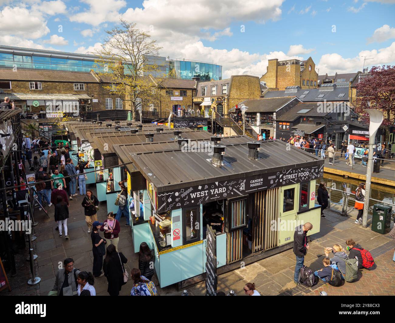 Food stalls in Camden Town market, London, UK Stock Photo - Alamy
