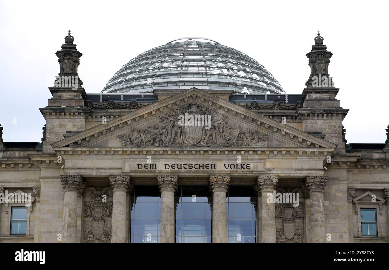 Reichstag building, seat of the German Bundestag in Berlin, Germany ...