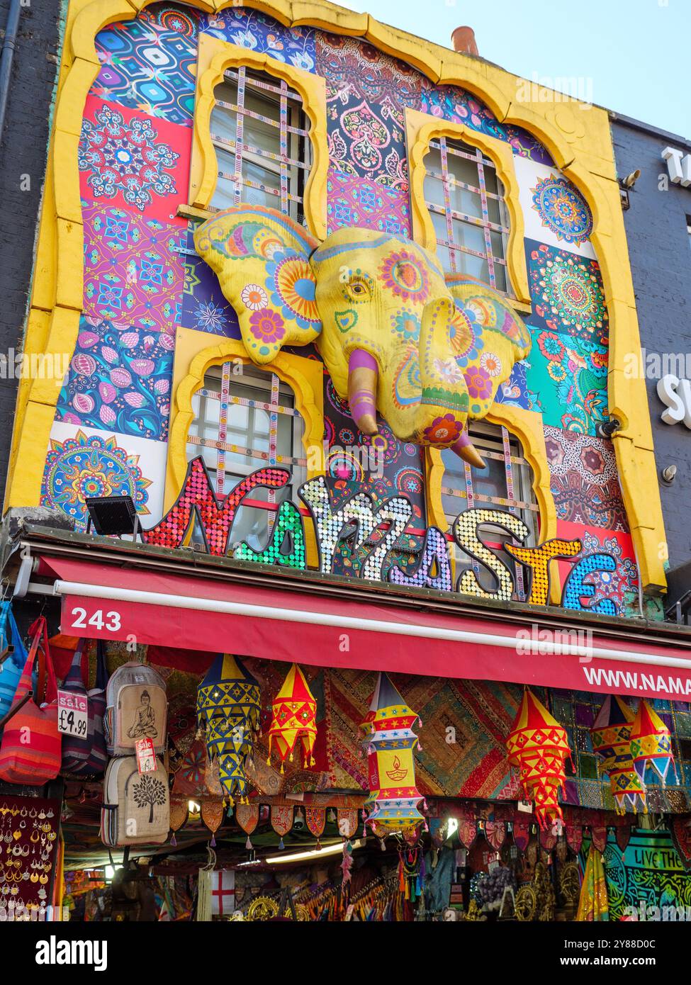 Colourful and decorative shop front on busy Camden Town high street ...