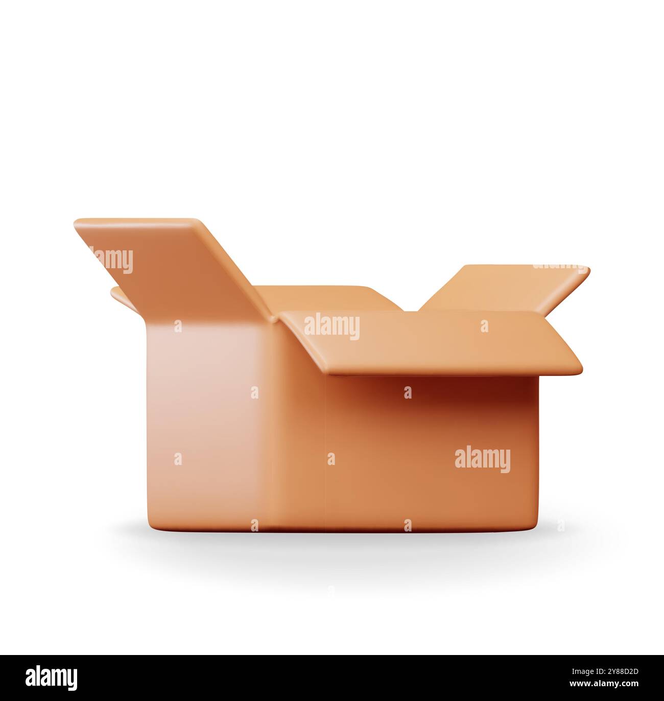 3D carton packaging box isolated on white Stock Vector Image & Art - Alamy
