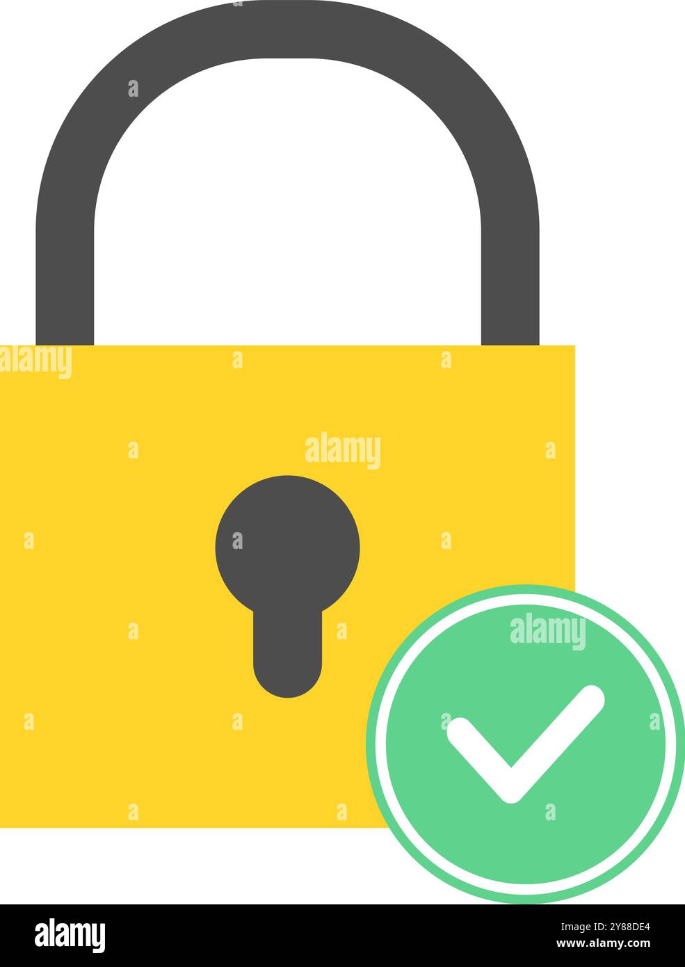 Padlock icon with verified signal Stock Vector Image & Art - Alamy