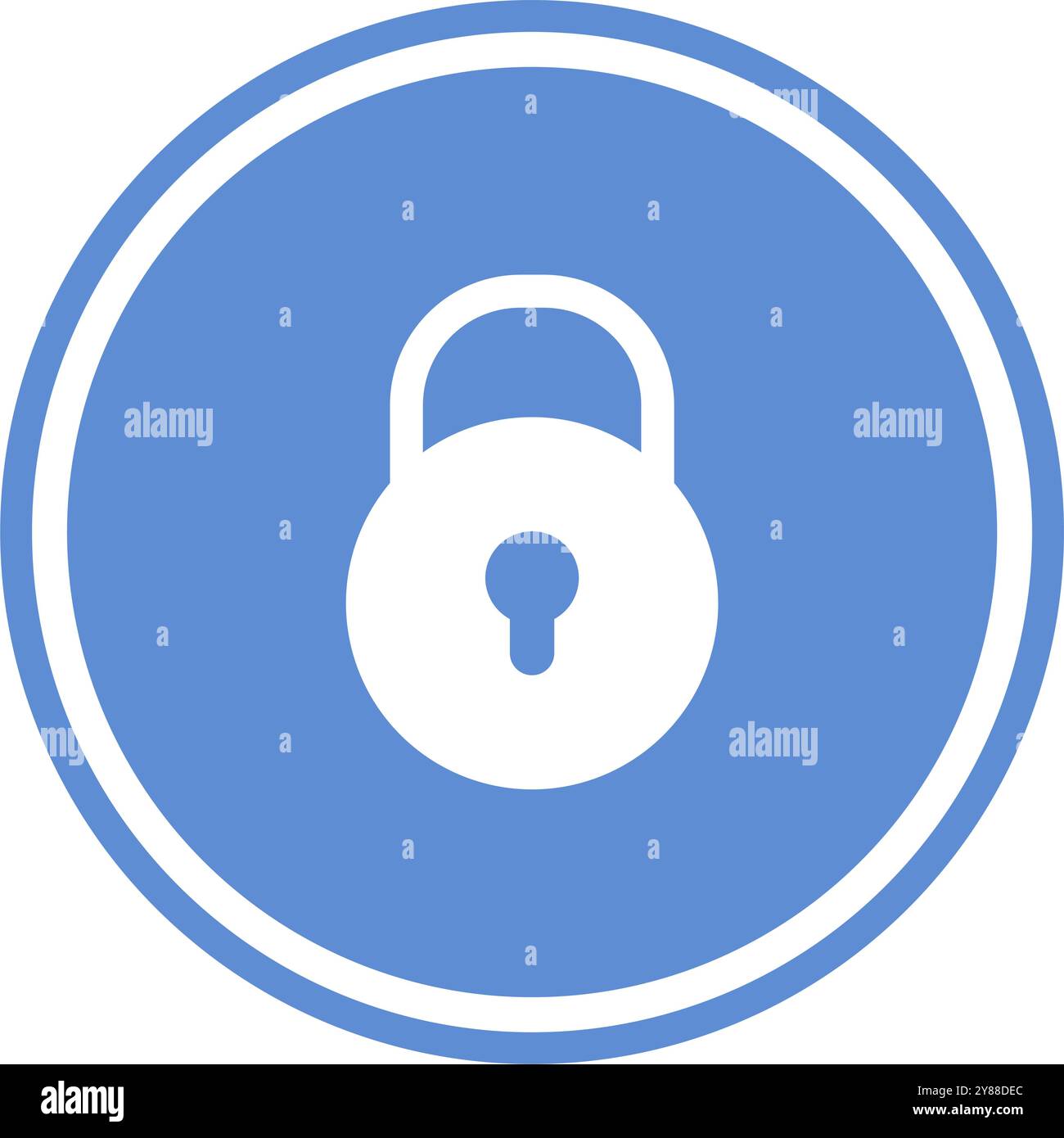 Secure access icon blue Stock Vector Images - Alamy