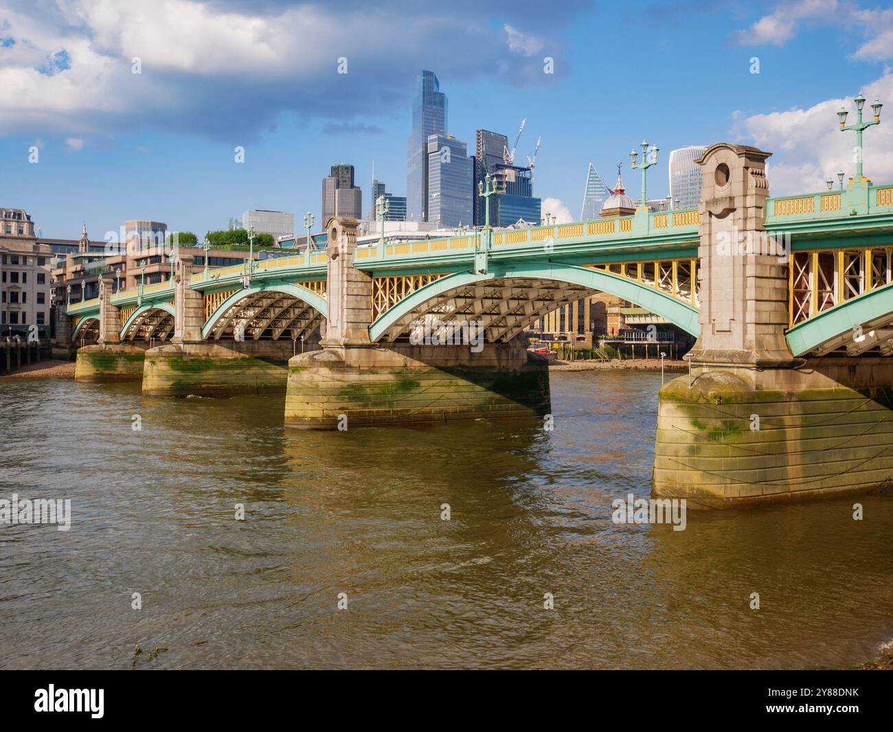 Southwark Bridge crossing the River Thames, London, UK Stock Photo - Alamy