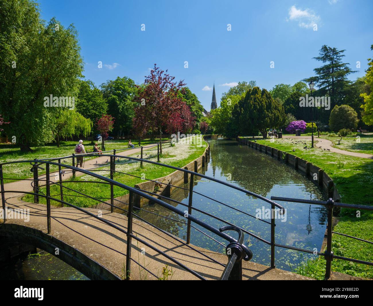The Jephcott Bridge crossing the New River in Enfield Town centre ...