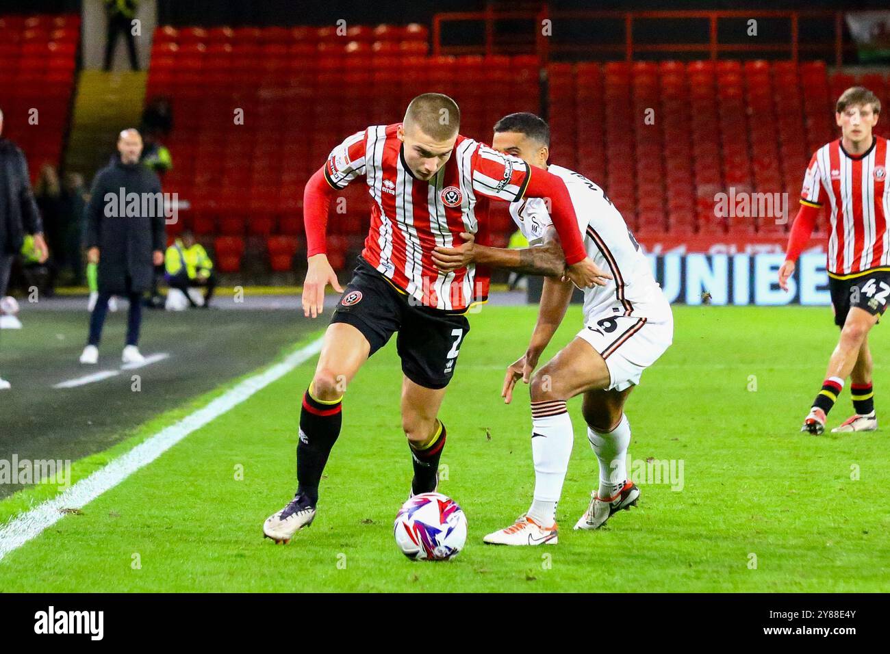 Bramall Lane, Sheffield, England - 2nd October 2024 Alfie Gilchrist (2 ...