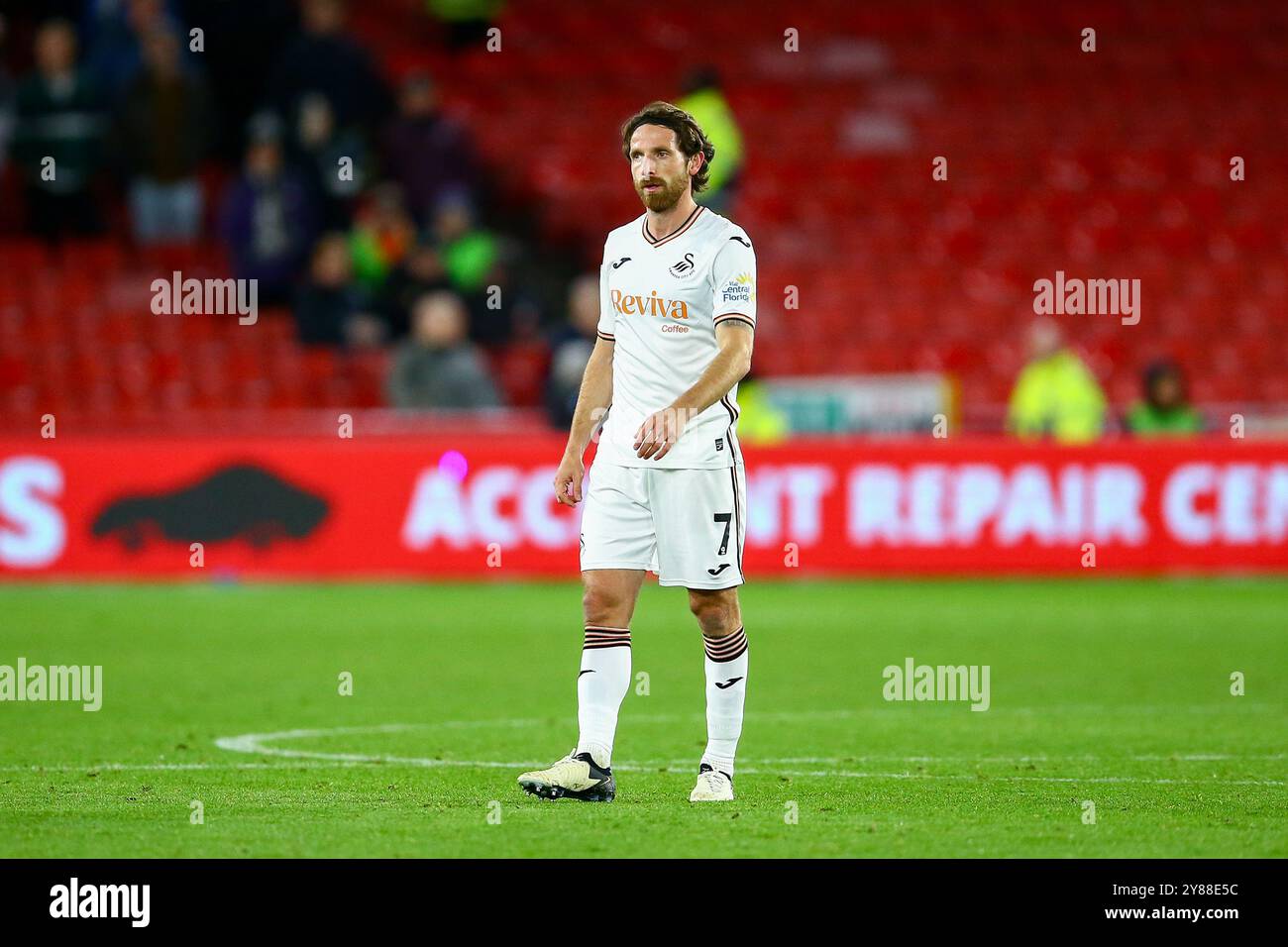 Bramall Lane, Sheffield, England - 2nd October 2024 Joe Allen (7) of ...
