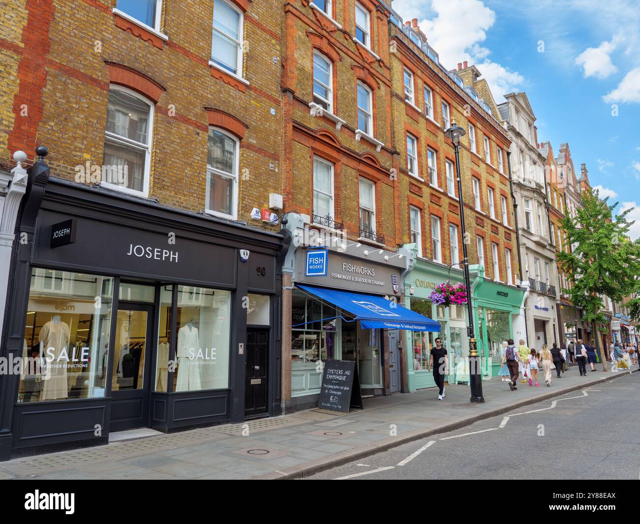 Shops on Marylebone High Street, London, UK Stock Photo - Alamy