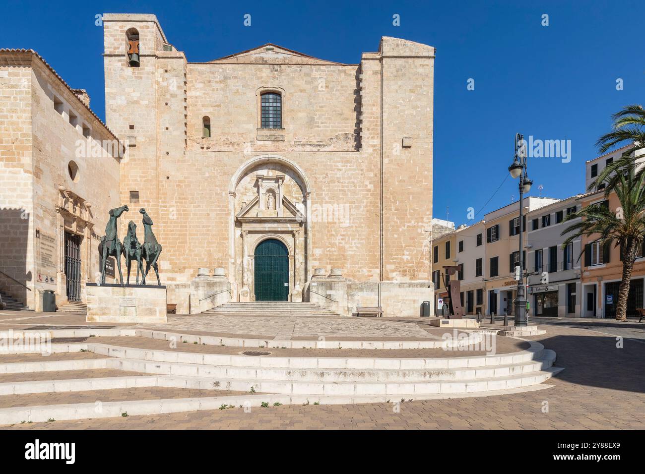 Church of Iglesia del Carmen in the historic part of the town of Mahon ...