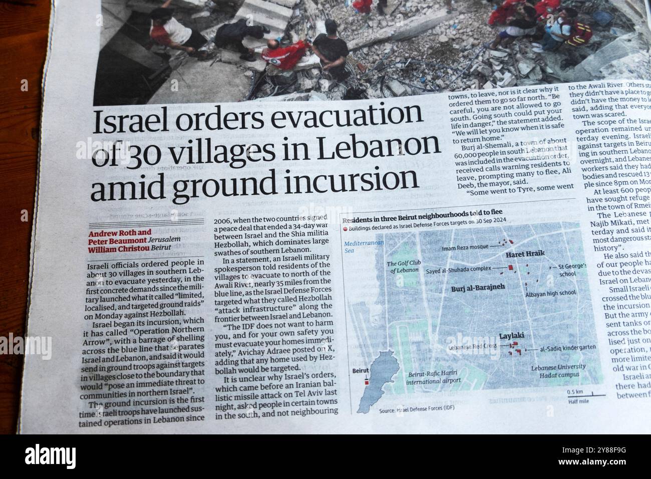 'Israel orders evacuation of 30 villages in Lebanon amid ground ...