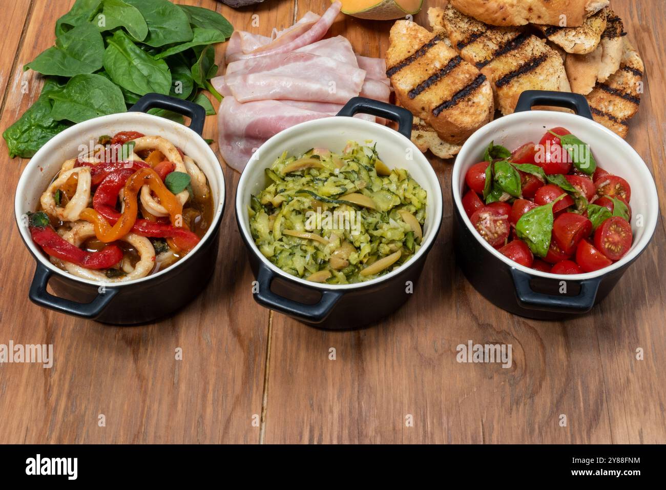 cold cuts , salads and fruit on display Stock Photo - Alamy