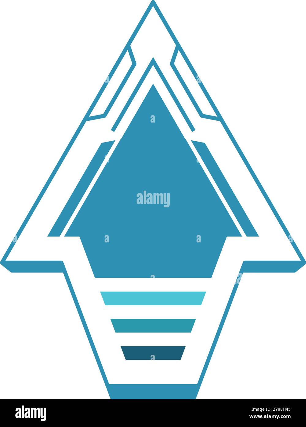 Neon arrow in cyberpunk style. Direction pointer element isolated on ...