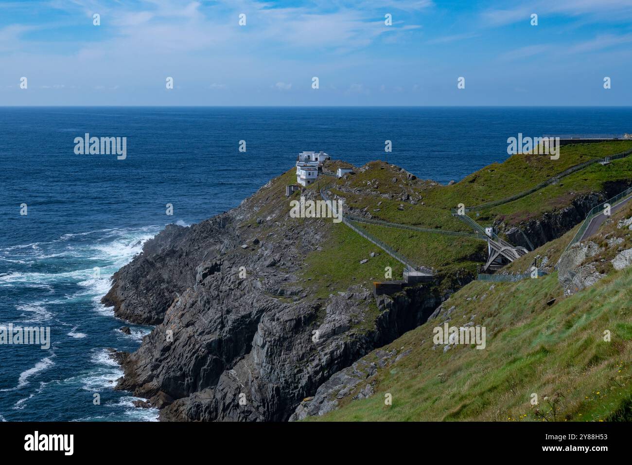 Mizen Head Lighthouse with Dramatic Coastal View Stock Photo - Alamy