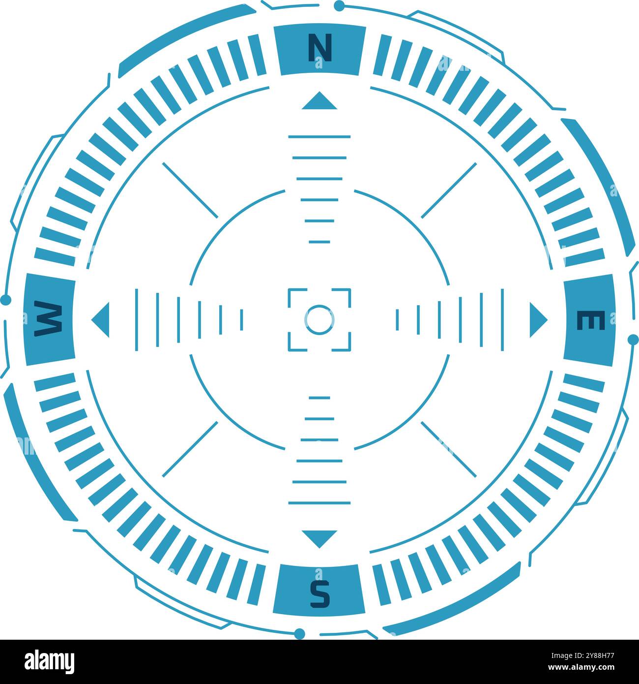 Futuristic tech sniper aim crosshair. Screen ui isolated on white background Stock Vector Image ...