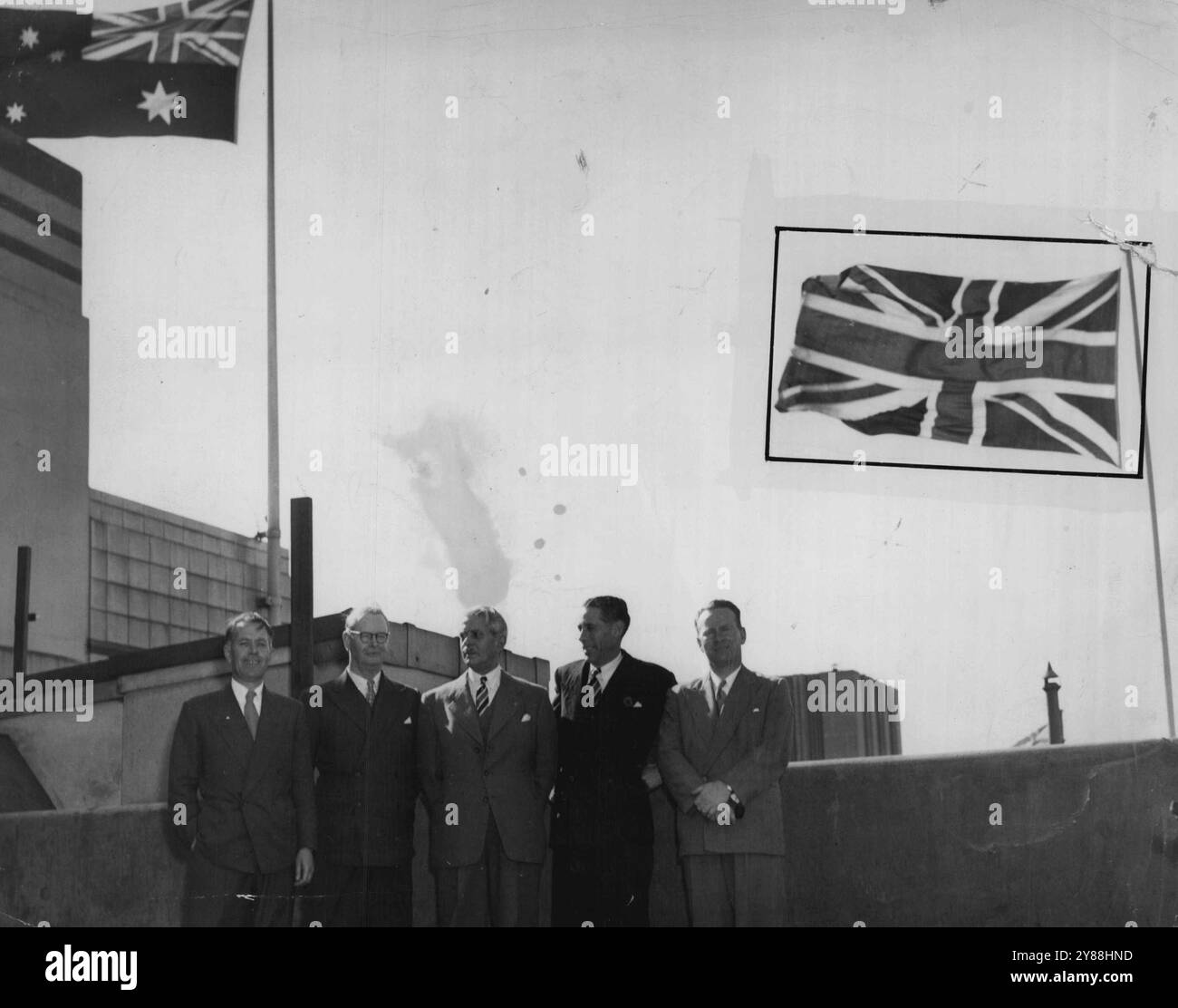 British Flags - Flags. September 25, 1951 Stock Photo - Alamy