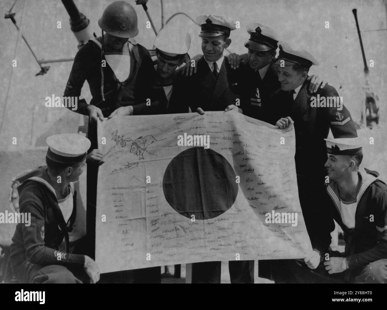 Japanese Flags - Flags - Misc. September 24, 1945 Stock Photo - Alamy