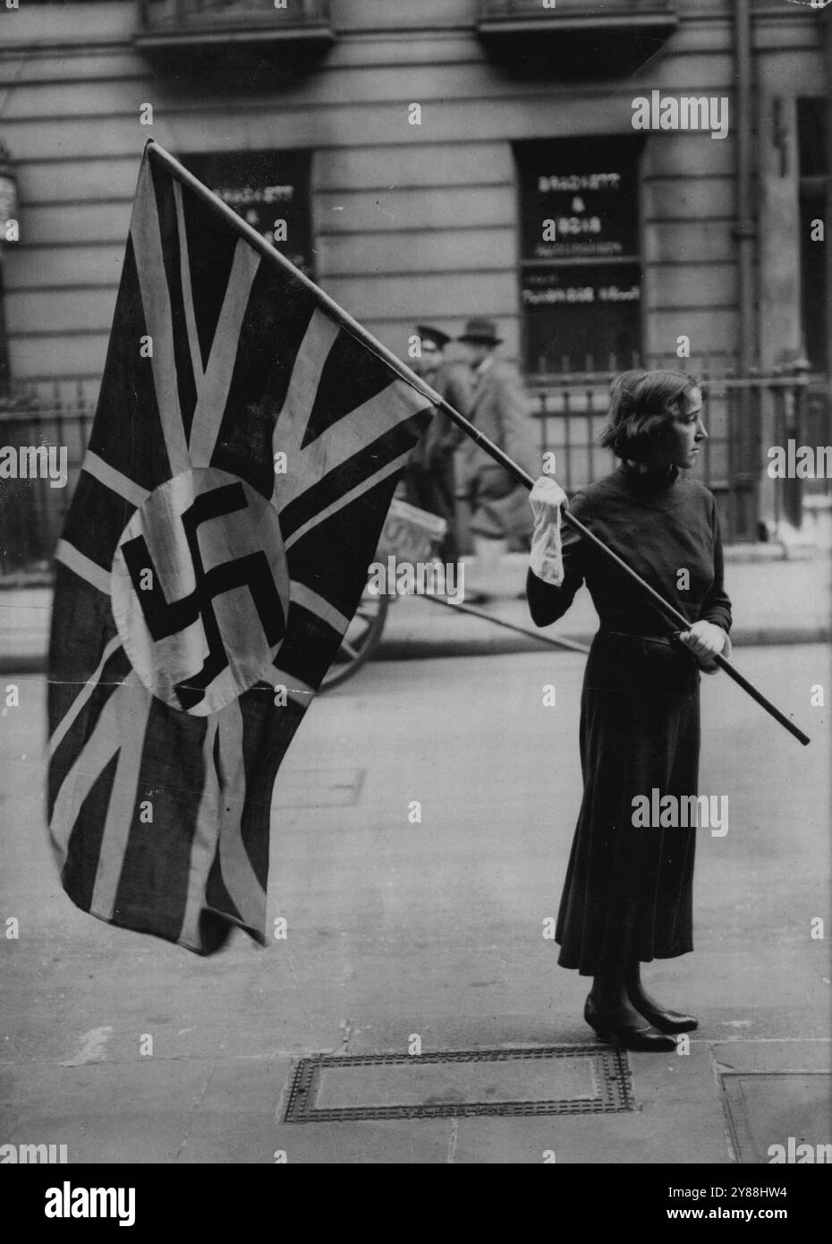 The Swastika Union ***** -- A girl member of the British Fascist party ...