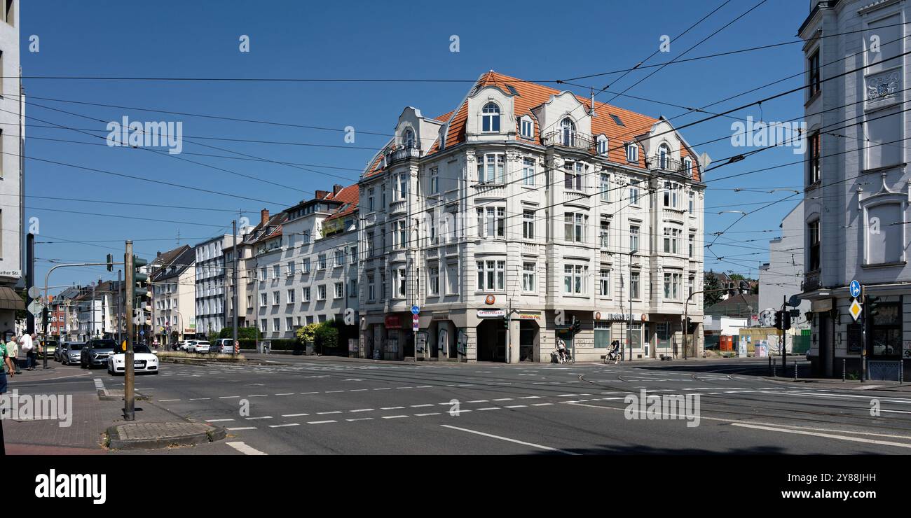 Cologne, Germany July 8 2023: a car and tram intersection in cologne ...