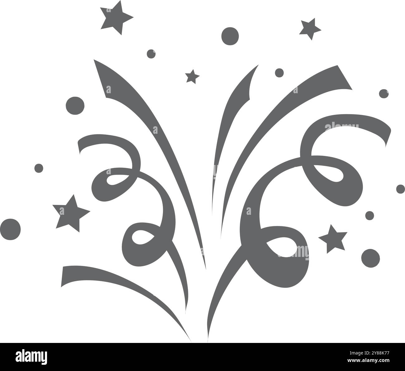 Confetti burst icon. Surprise celebration. Festive symbol isolated on ...