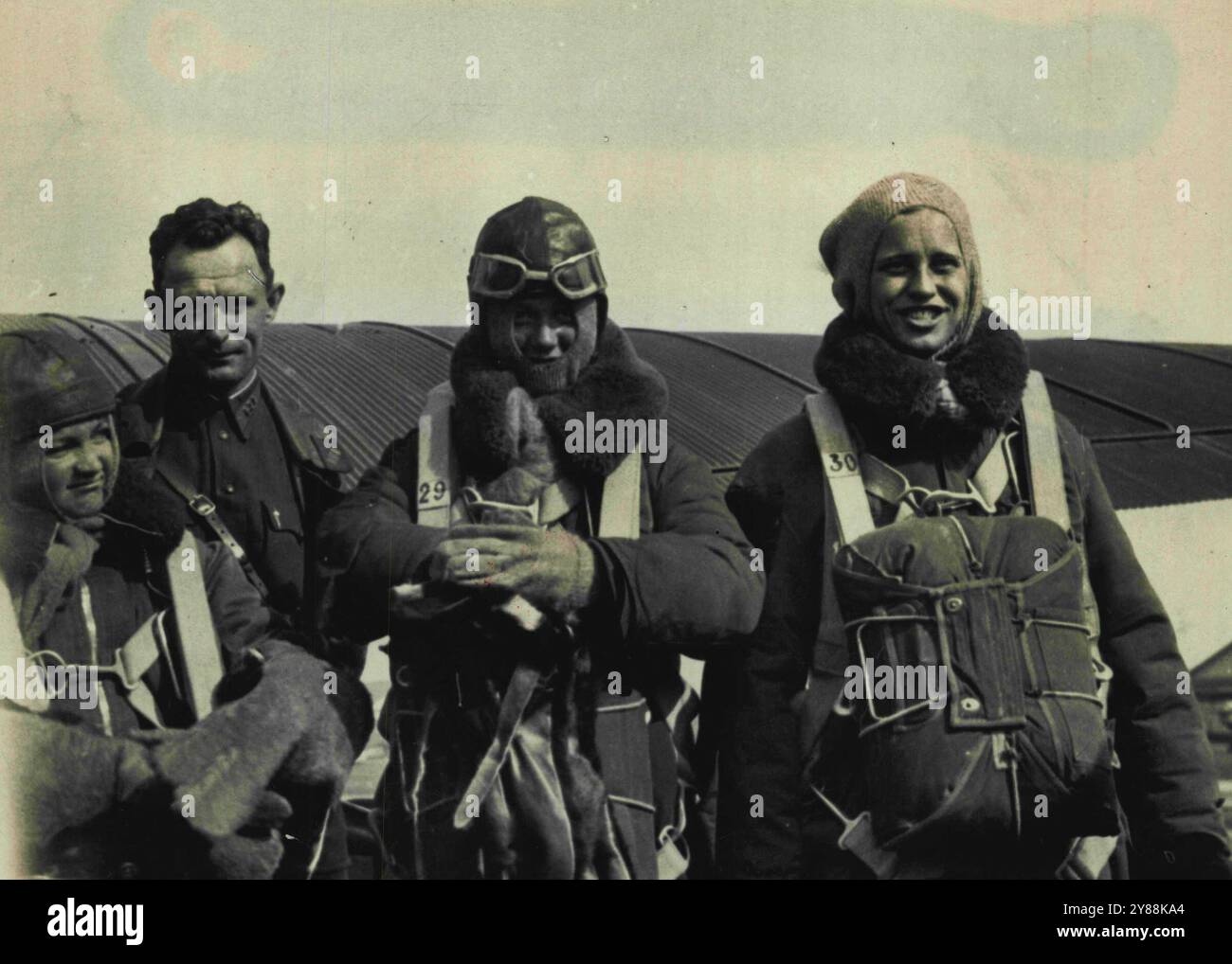 Six Soviet Girl Parachute Jumpers Establish a World Record - The girl ...