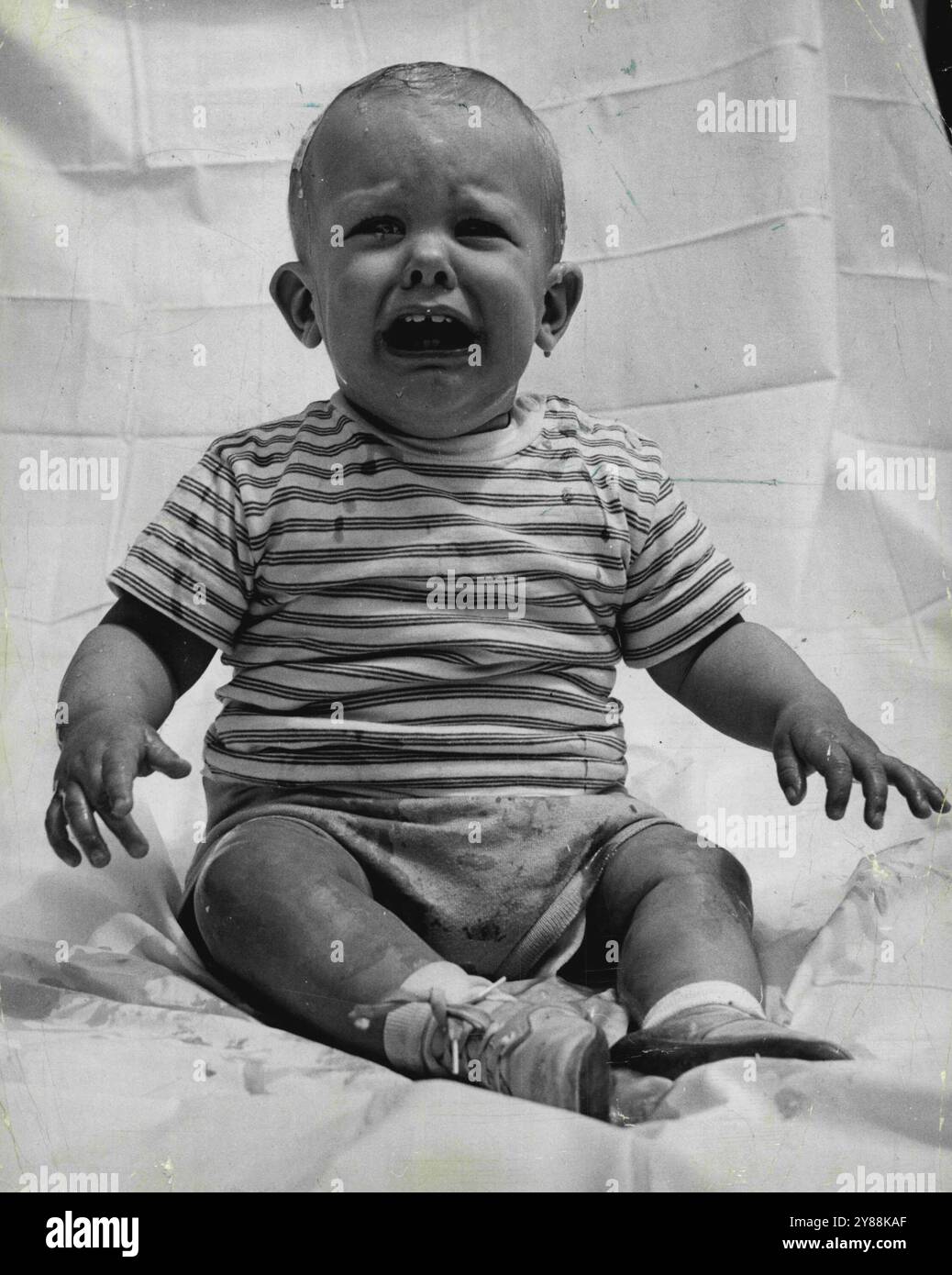 Crying Babies. December 10, 1951. (Photo by Acme Photo Stock Photo - Alamy