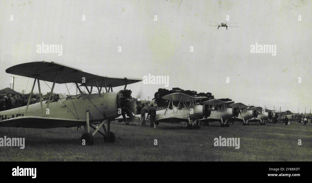 Some of the planes at the N/cle aero club pageant Wackett Training ...