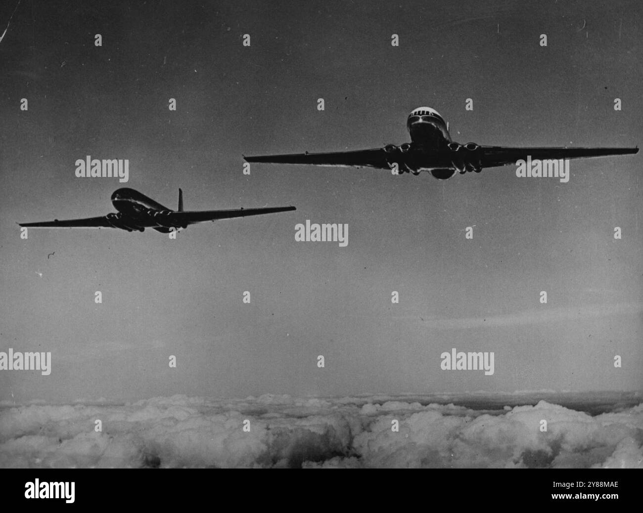 British Jet Air-Lines Above The Clouds -- A fine serial photograph ...