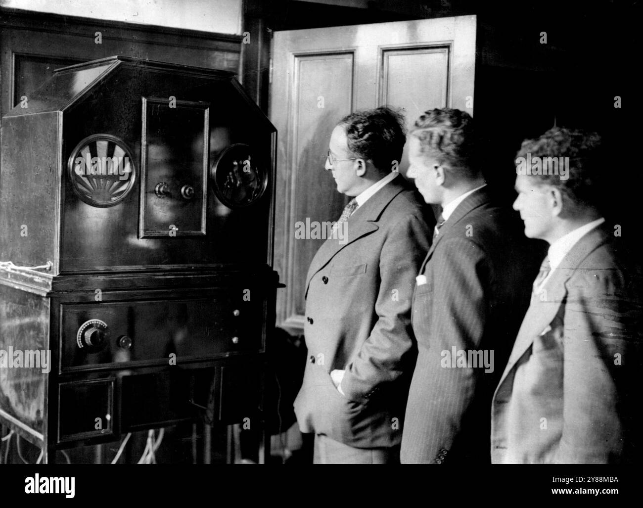 Expert watching the first television broadcast. September 29, 1930 ...