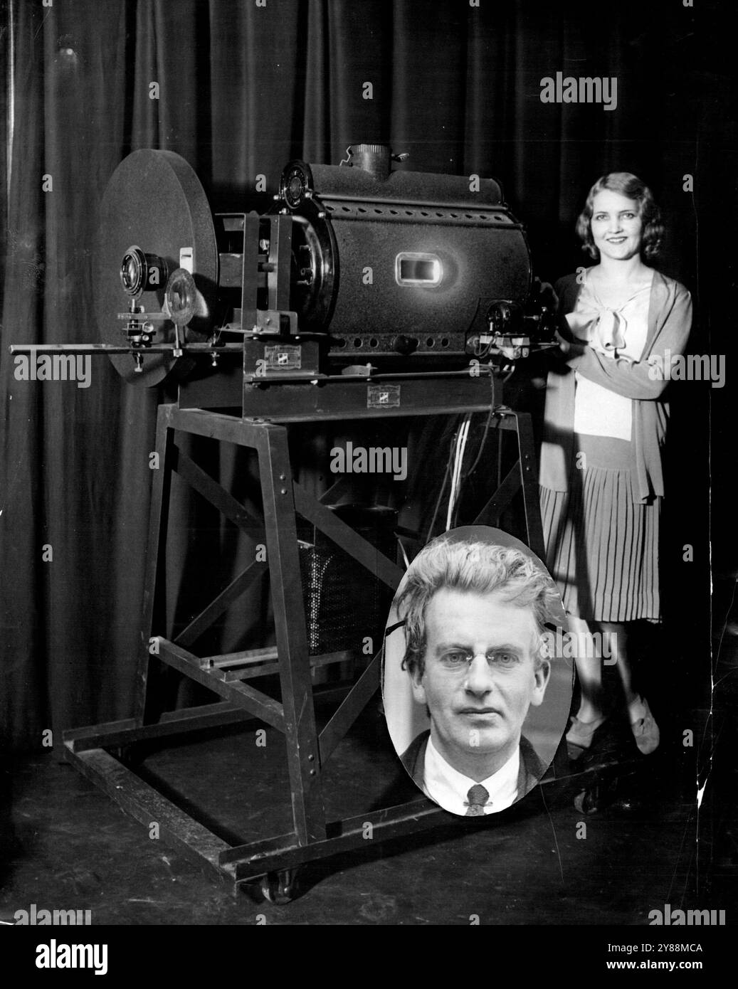 Scanning unit in a television studio instrument wheel receives the ...
