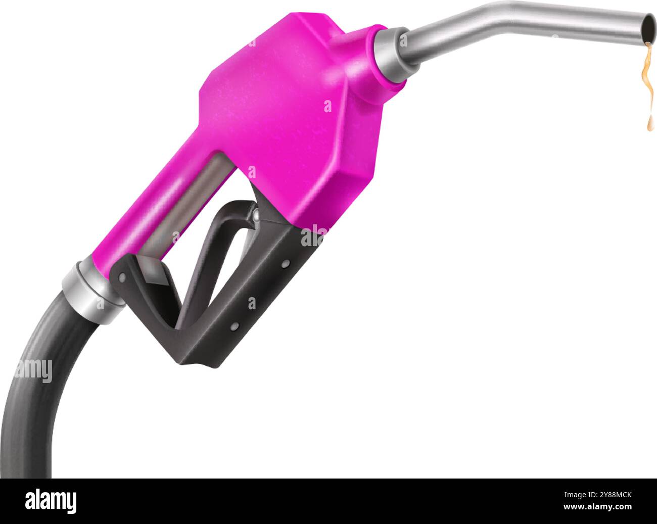 Realistic gas gun. Fuel station pump equipment isolated on white ...