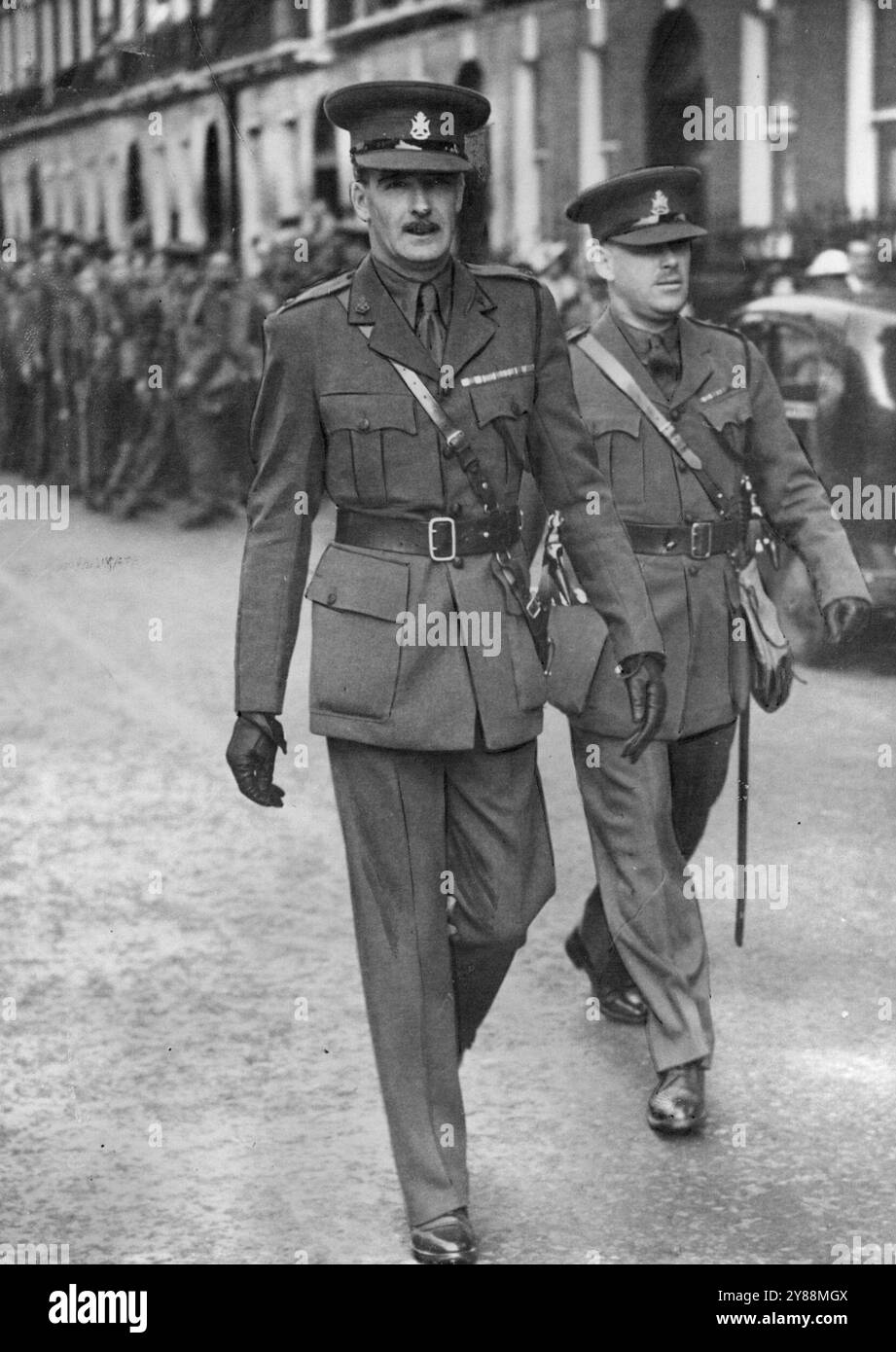 Major Anthony Eden Leads His Men to Camp. -- Major Anthony Eden leading ...