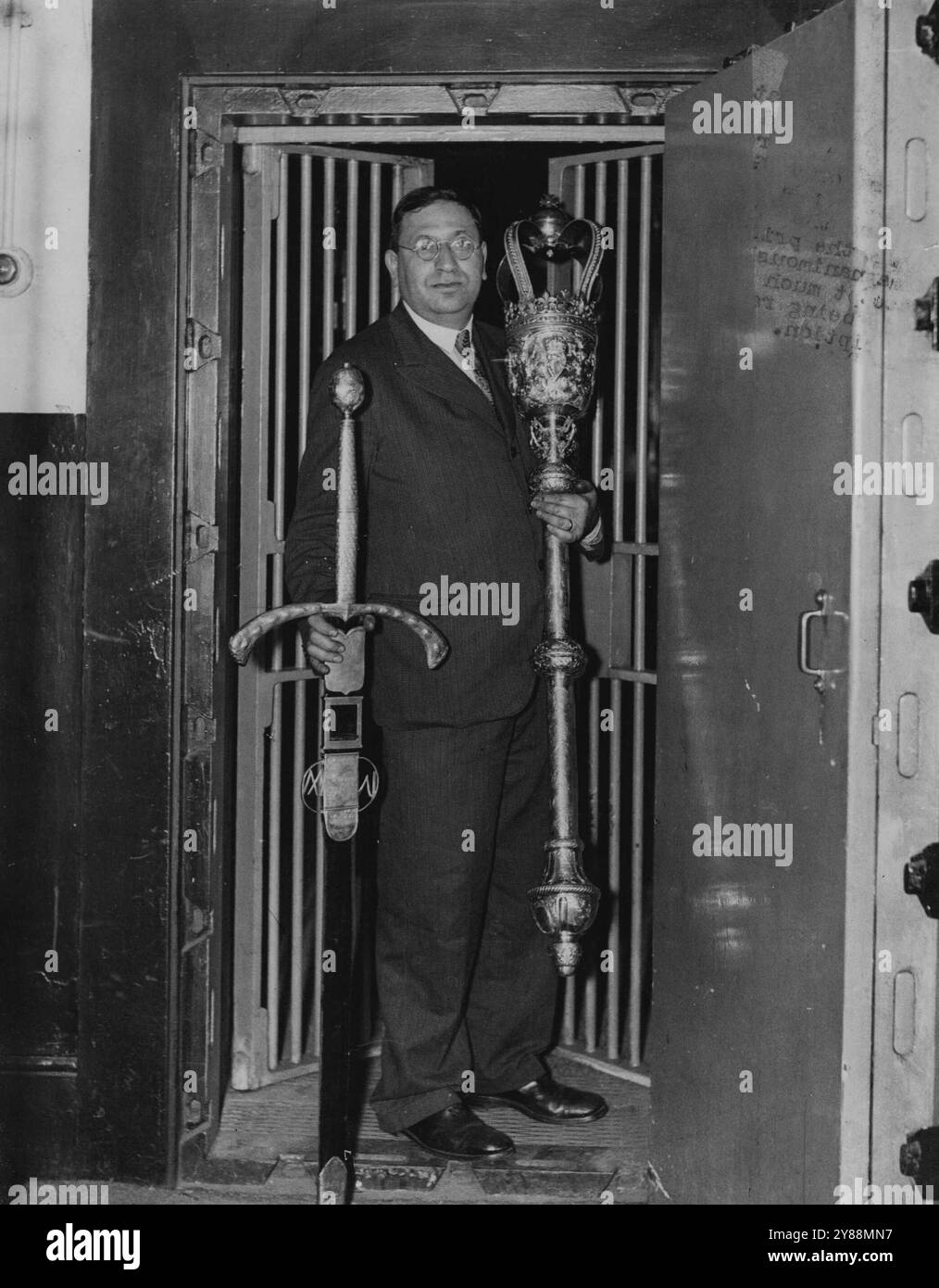 Galway's Historic Sword and Mace -- Mr. Harry Wine, son of Mr. Louis ...