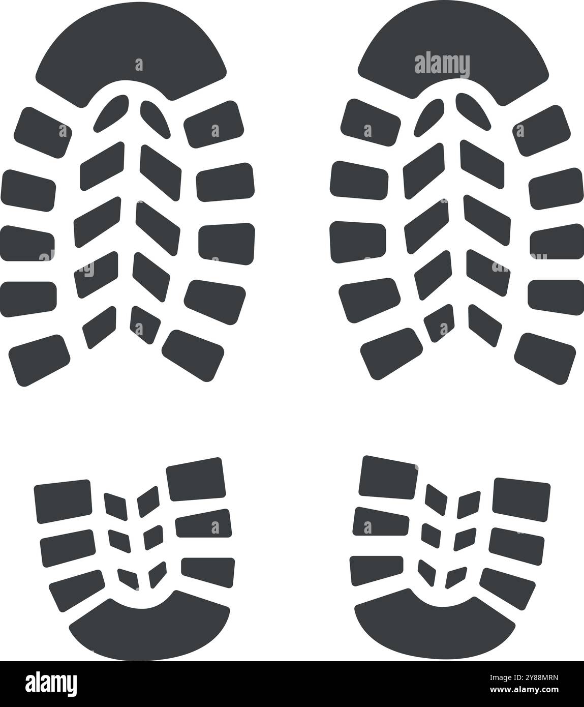 Footstep symbol. Two feet print black icon isolated on white background ...