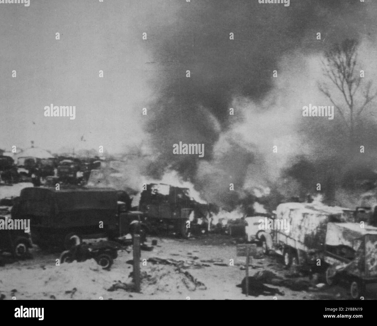 When Russians Came Back To Millerovo -- Smoke and flame rise from ...