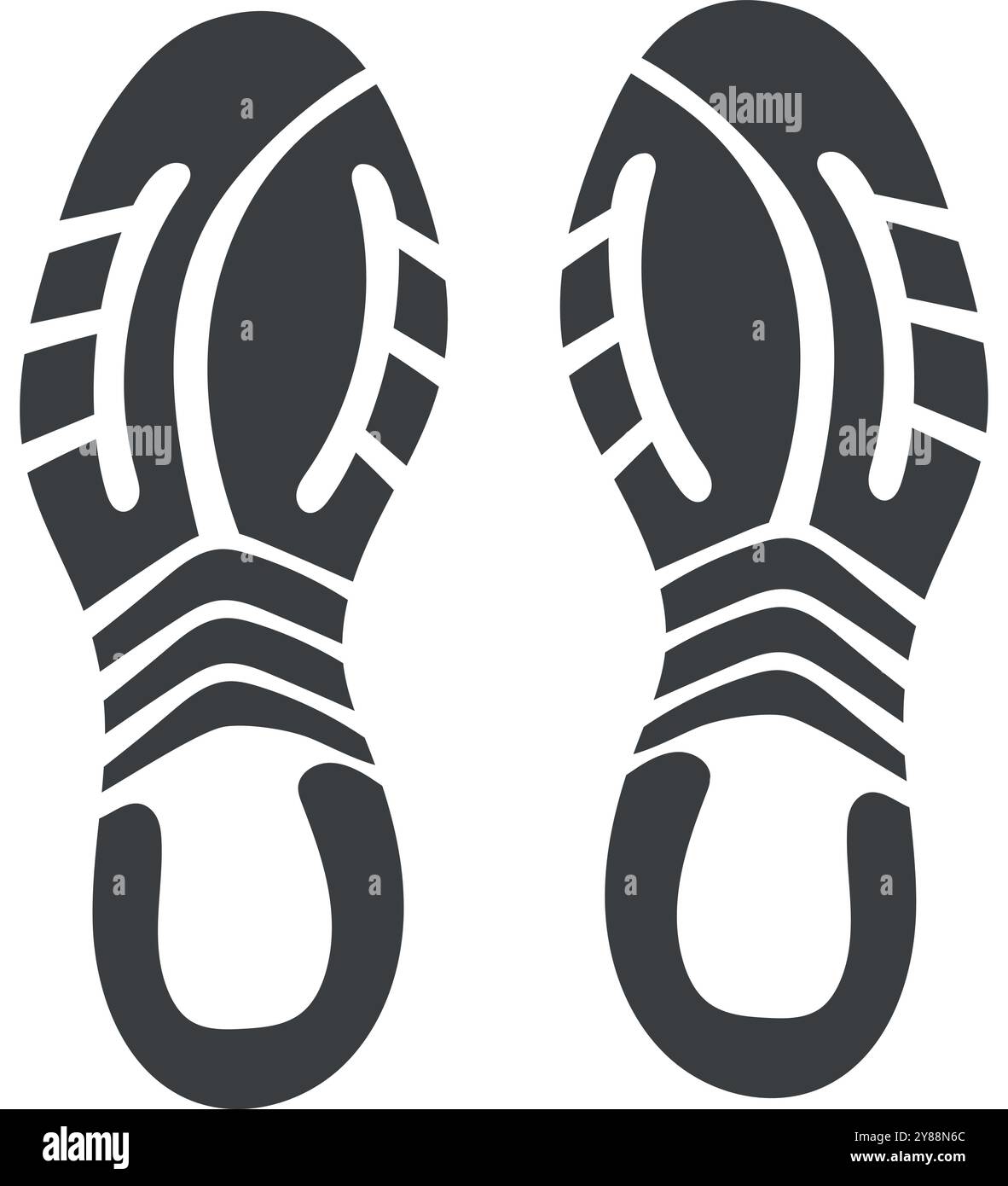 Human foot stamp. Shoe print step mark isolated on white background ...