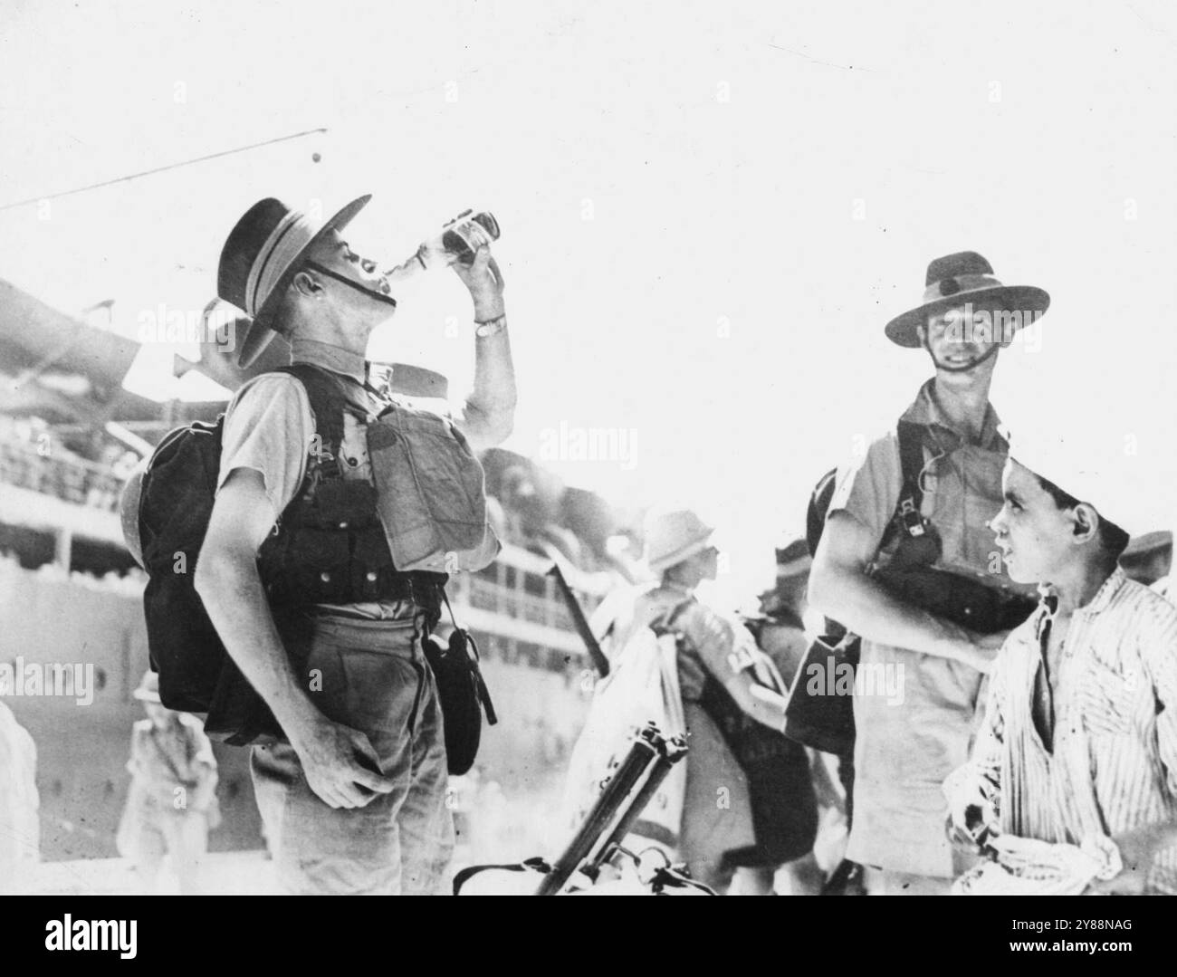 Tall Man From Down Under -- A tall Australian, member of a squadron of ...