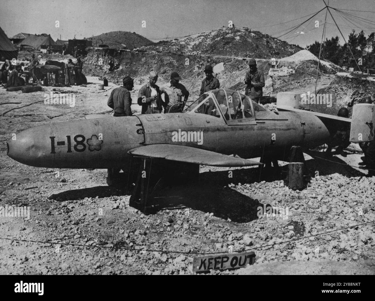U.S. Marines Examine Japanese Suicide Rocket Bomb On Okinawa -- U.S ...