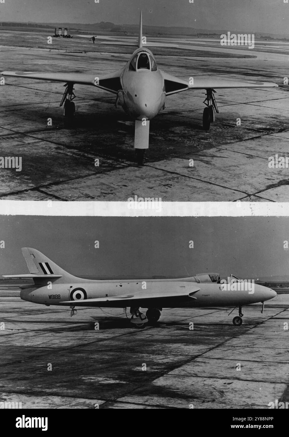 New British Superjet Interceptor Fighter -- Two views of the new Hawker ...