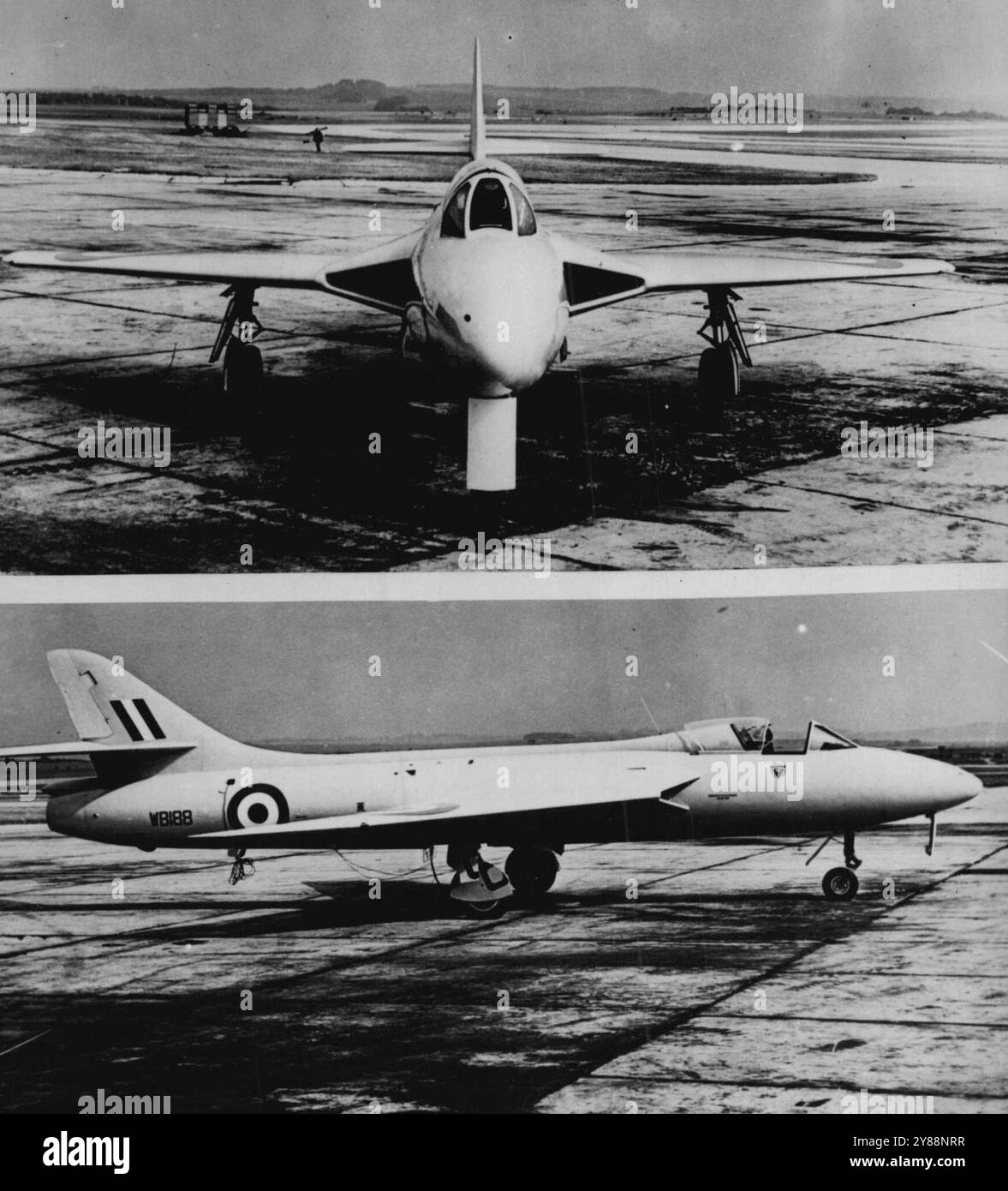 Ordered Off The Drawing-Board -- The Hawker P 1067 seen from the front ...