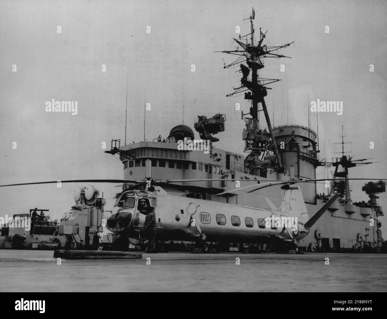 Twin-Rotor Helicopter Undergoes Carrier Trials -- The Bristol Type 173 ...