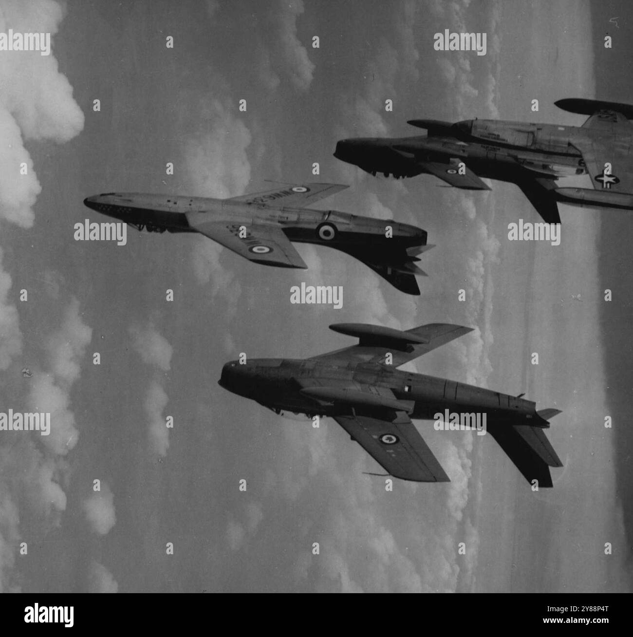 Planes Of Three Nations Dive As One -- This official picture shows a ...