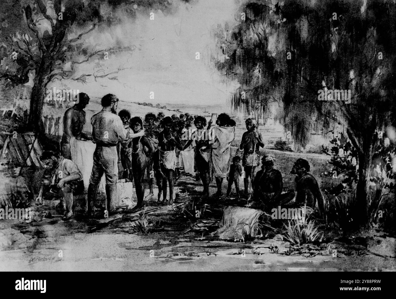 Mr. A. T. Mockridge's painting of Batman's first meeting with the ...