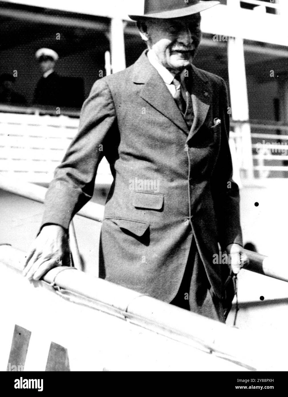 Lord Baden-Powell walking down the ***** at Southampton.***** when the ...